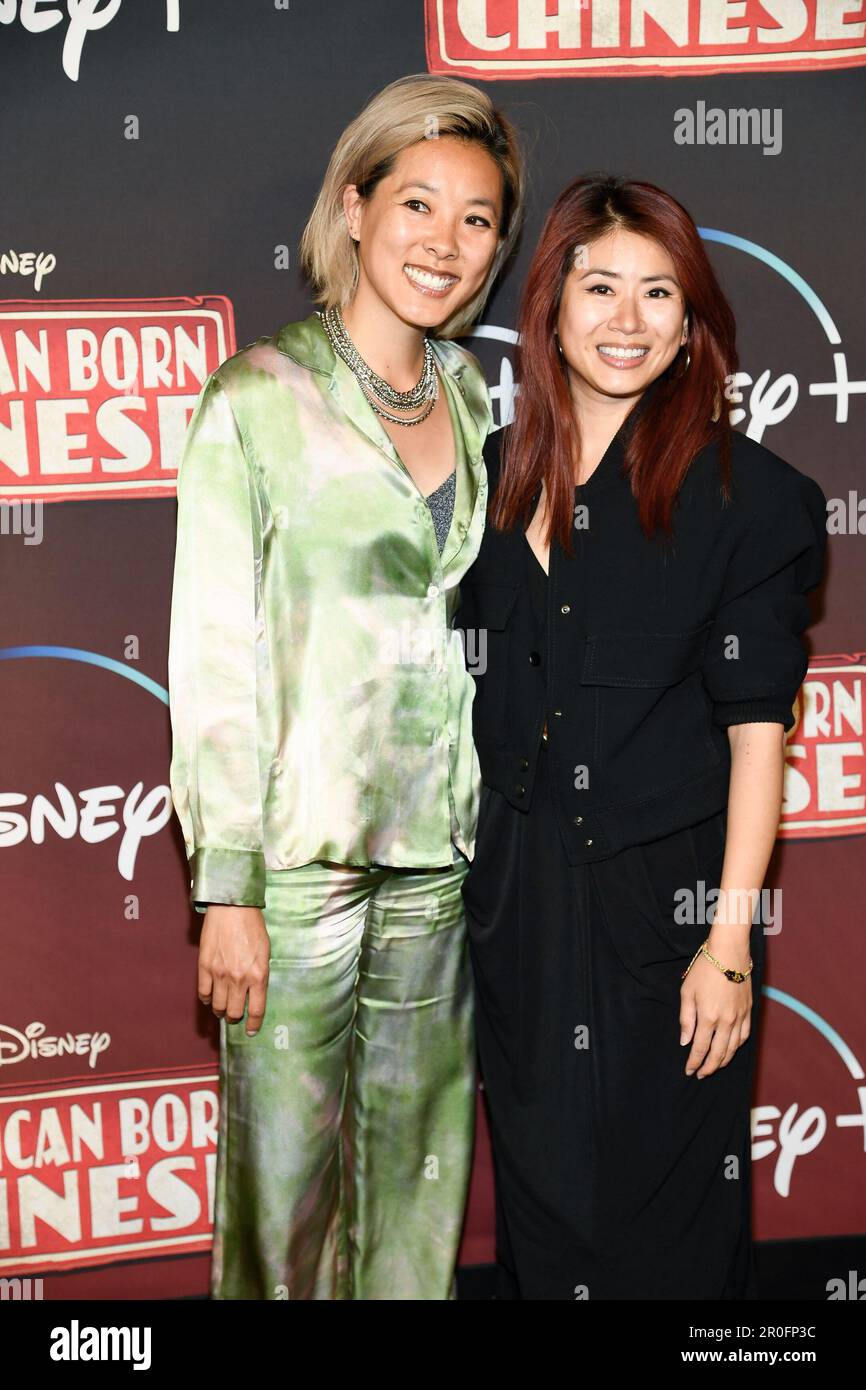 Moonlynn Tsai, left, and Yin Chang attend the premiere of the Disney+ ...