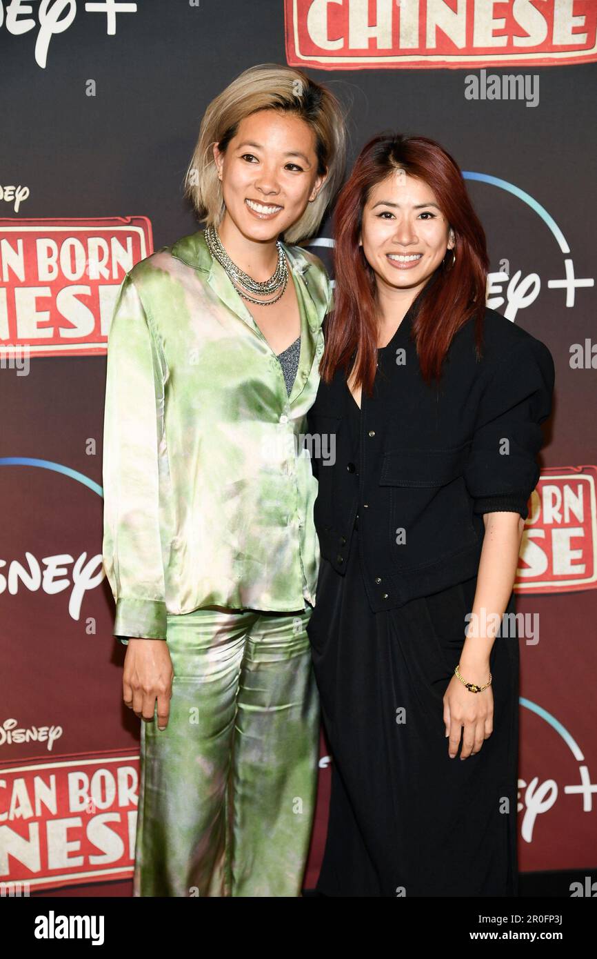 Moonlynn Tsai, left, and Yin Chang attend the premiere of the Disney+ ...
