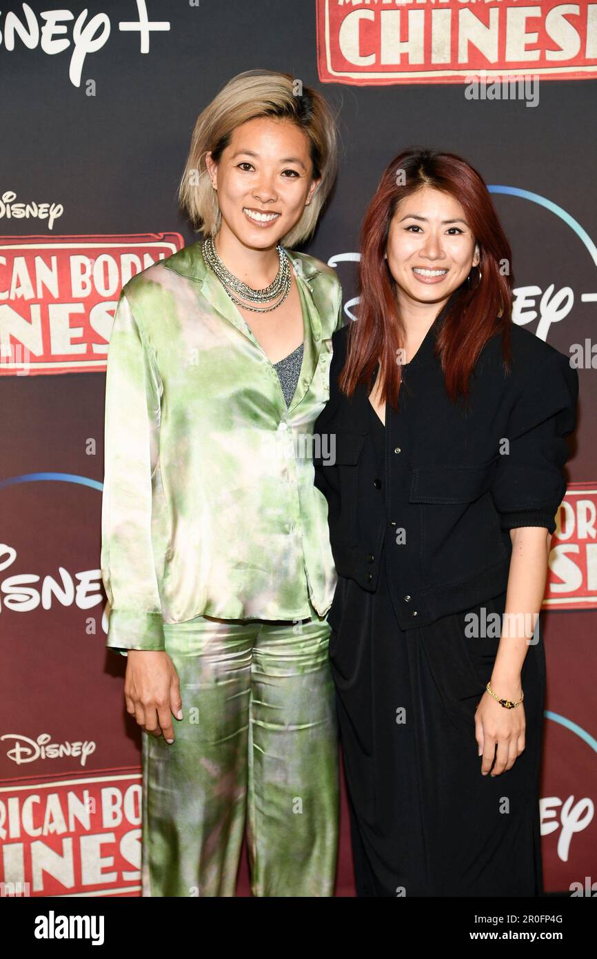 Moonlynn Tsai, left, and Yin Chang attend the premiere of the Disney+ ...