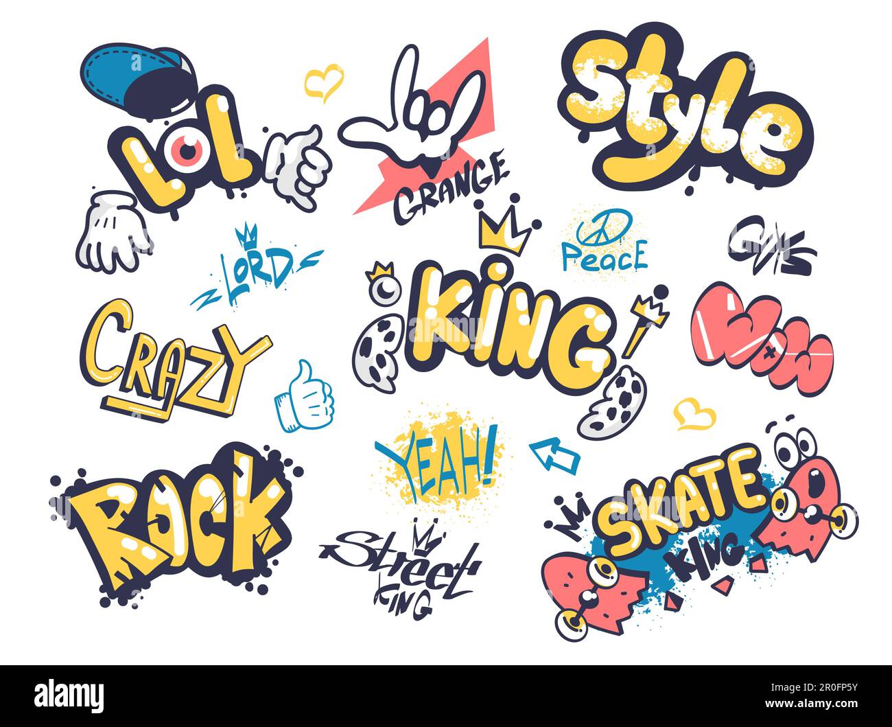 Set of grunge stickers Stock Vector Image & Art - Alamy