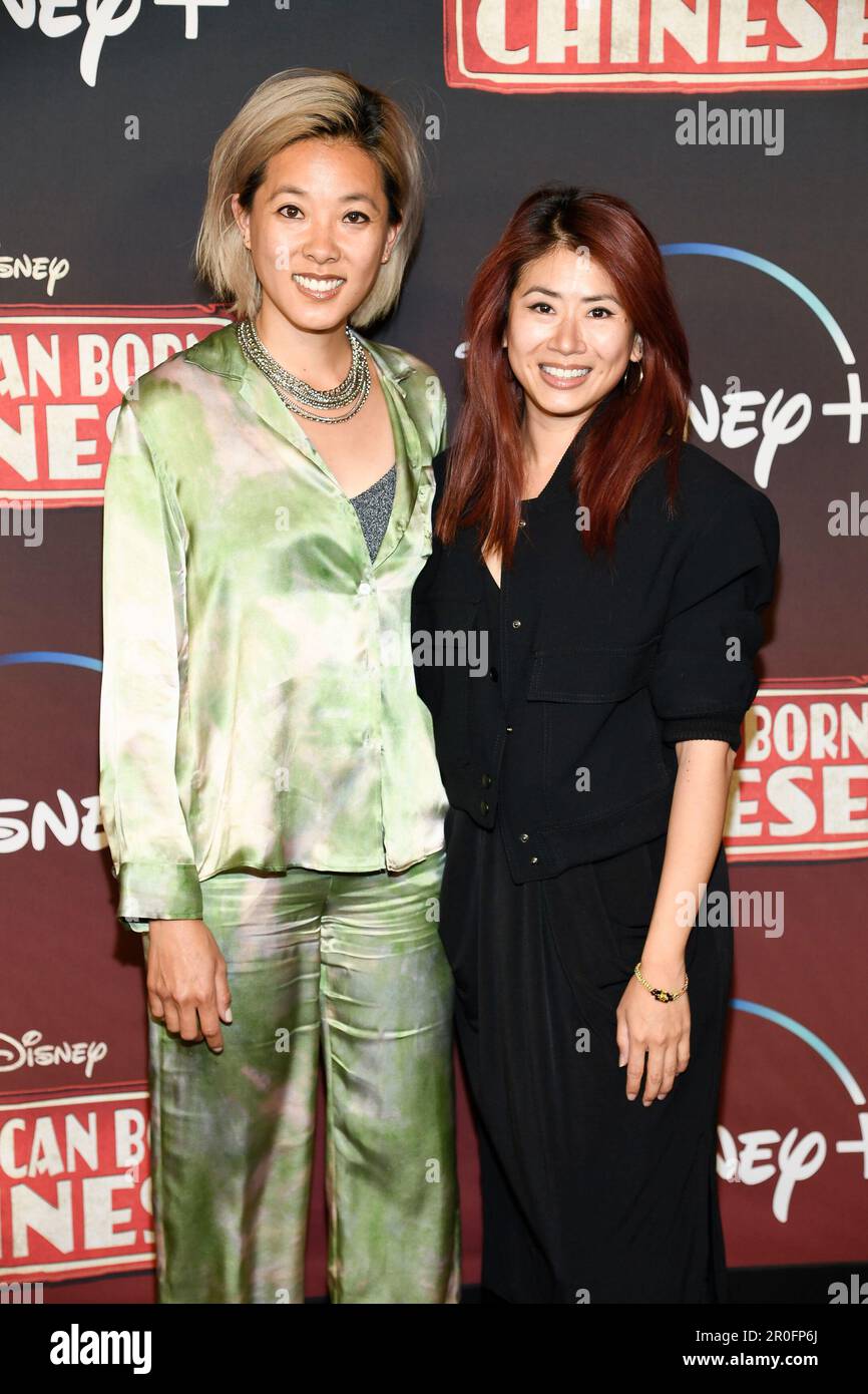 Moonlynn Tsai, left, and Yin Chang attend the premiere of the Disney+ ...