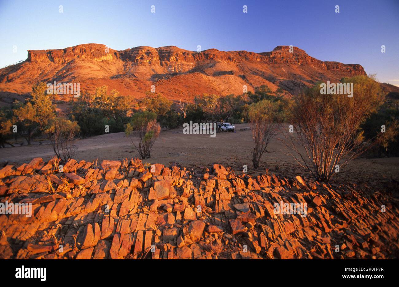 Camp near Mt. Chambers in the northern Flinders Ranges, South Australia ...
