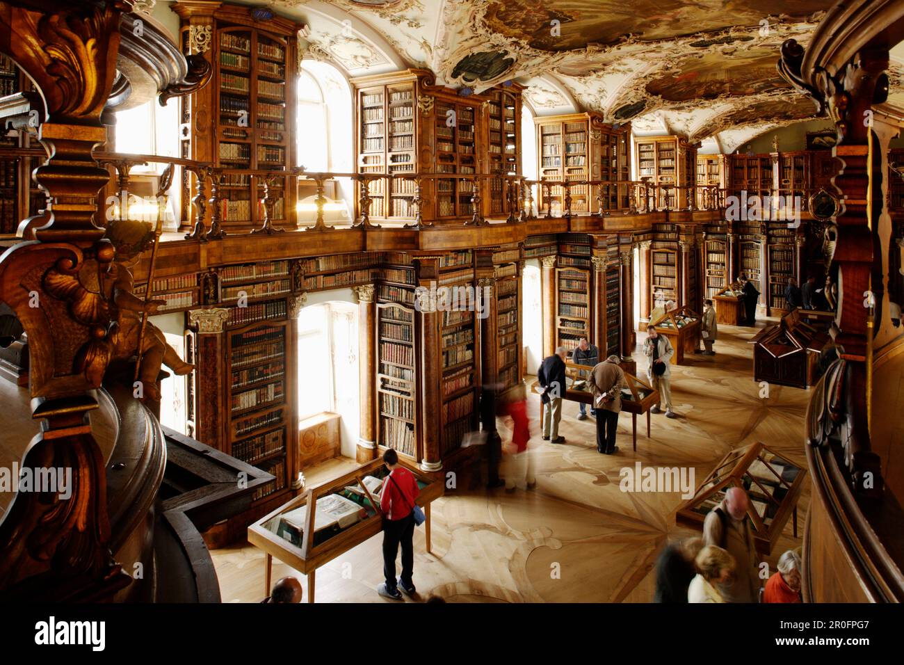 View inside the hall of Abbey Library (UNESCO global cultural heritage ...