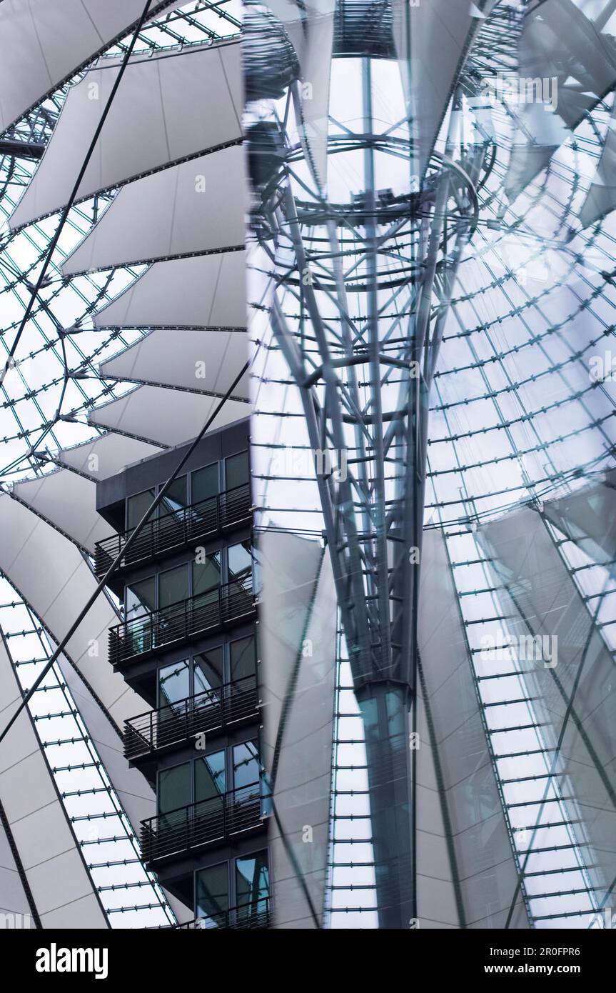 Roof structure of the Sony Center, Potsdamer Platz, Berlin, Germany ...
