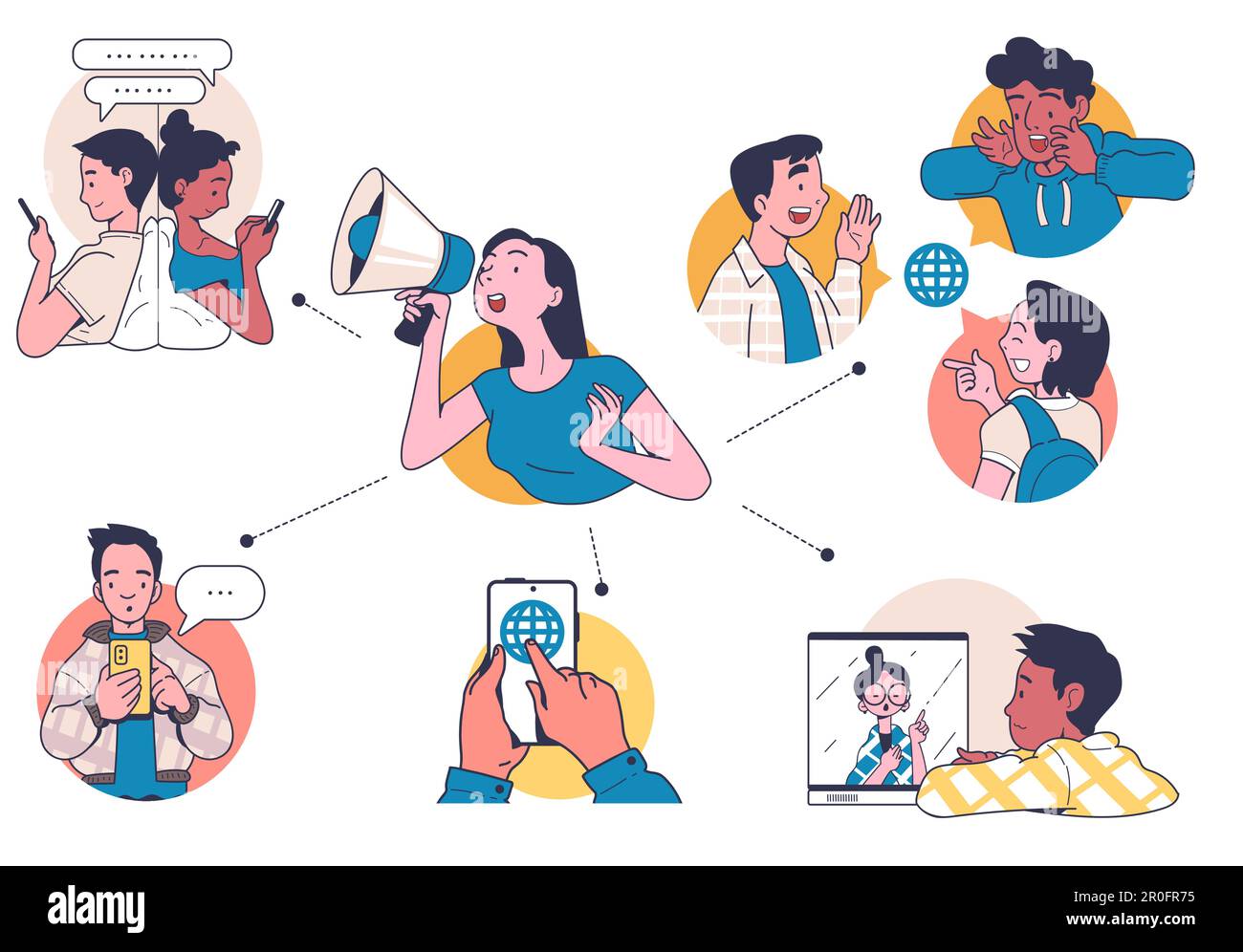 Social media stickers Stock Vector Images - Alamy