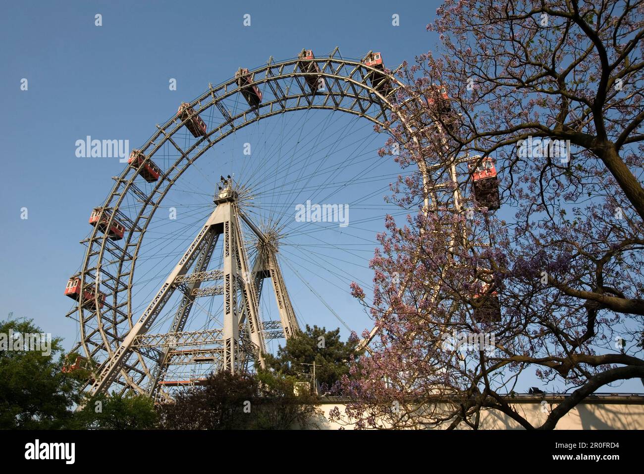 Gondolas of the ferris wheel in the vienna prater hi-res stock ...