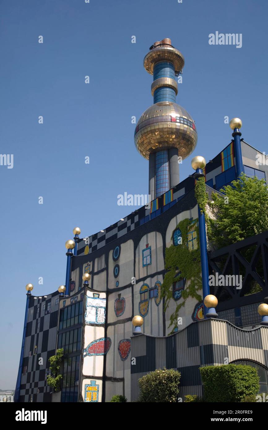 Vienna Spittel Hundertwasser building in Spittelau Stock Photo - Alamy