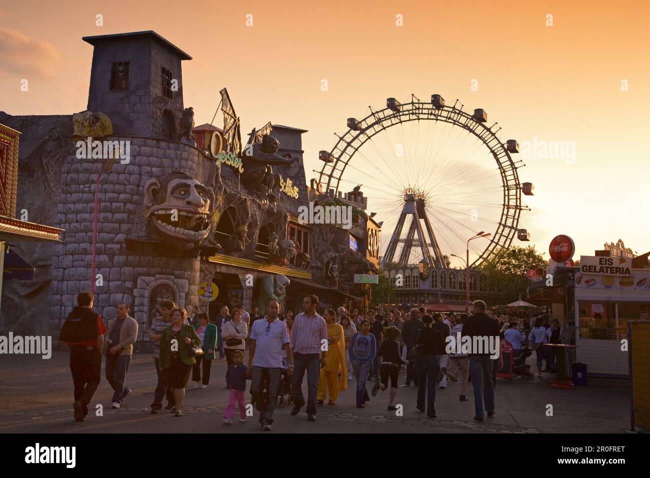 Vienna Austria Prater Big Wheel sunset Stock Photo - Alamy