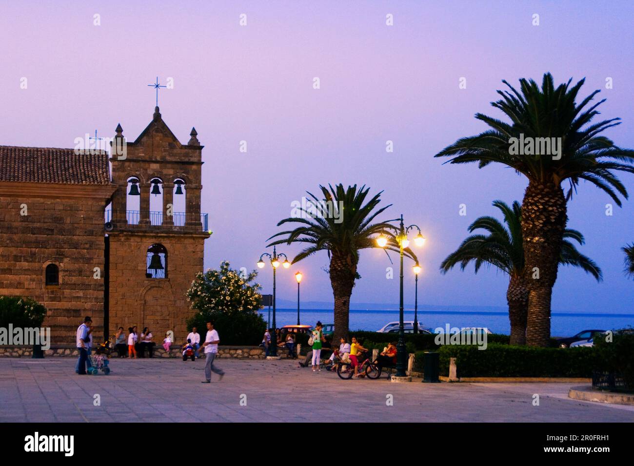 Greece Zakynthos Solomos square Stock Photo - Alamy