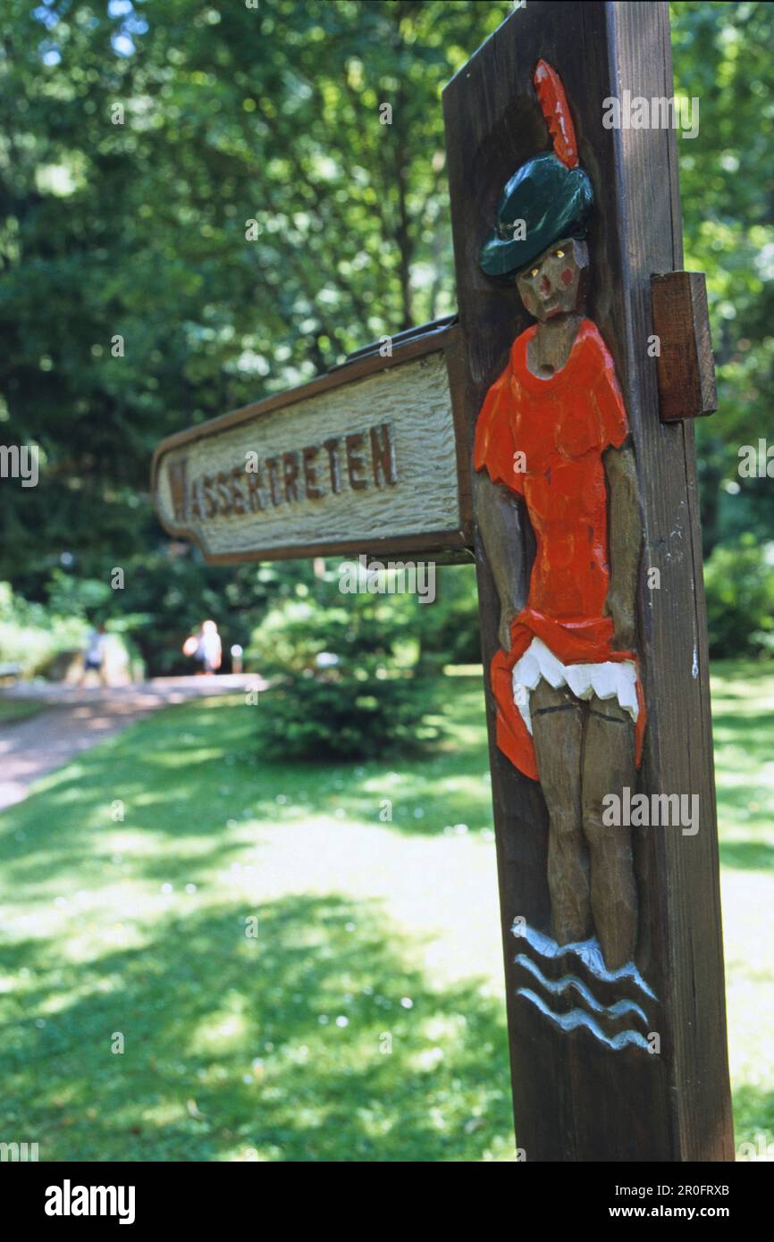 Sign post to water treading, Bad Lauterberg, Lower Saxony, Germany ...