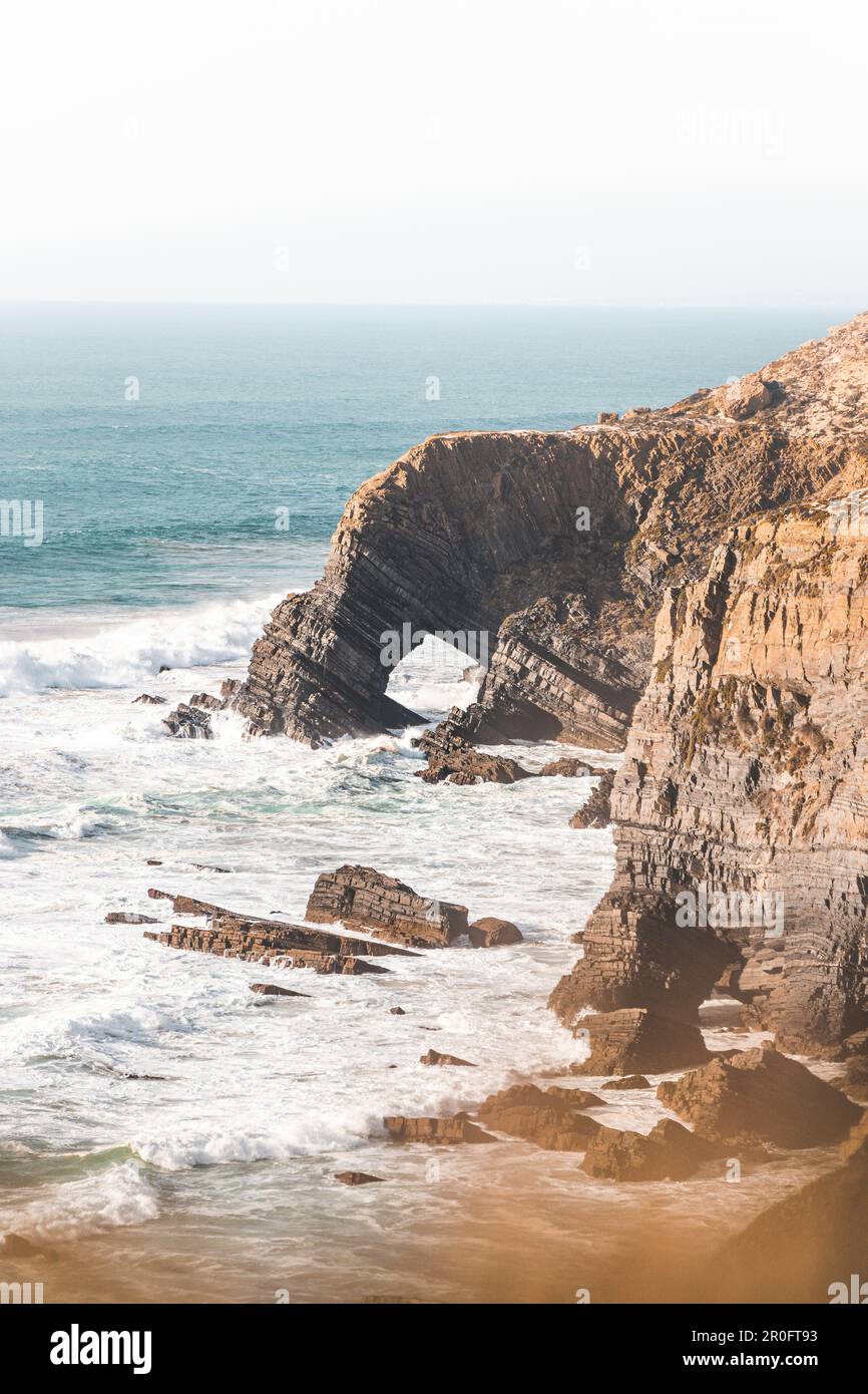 Rocky gateway to another world in the Odemira region, western Portugal ...