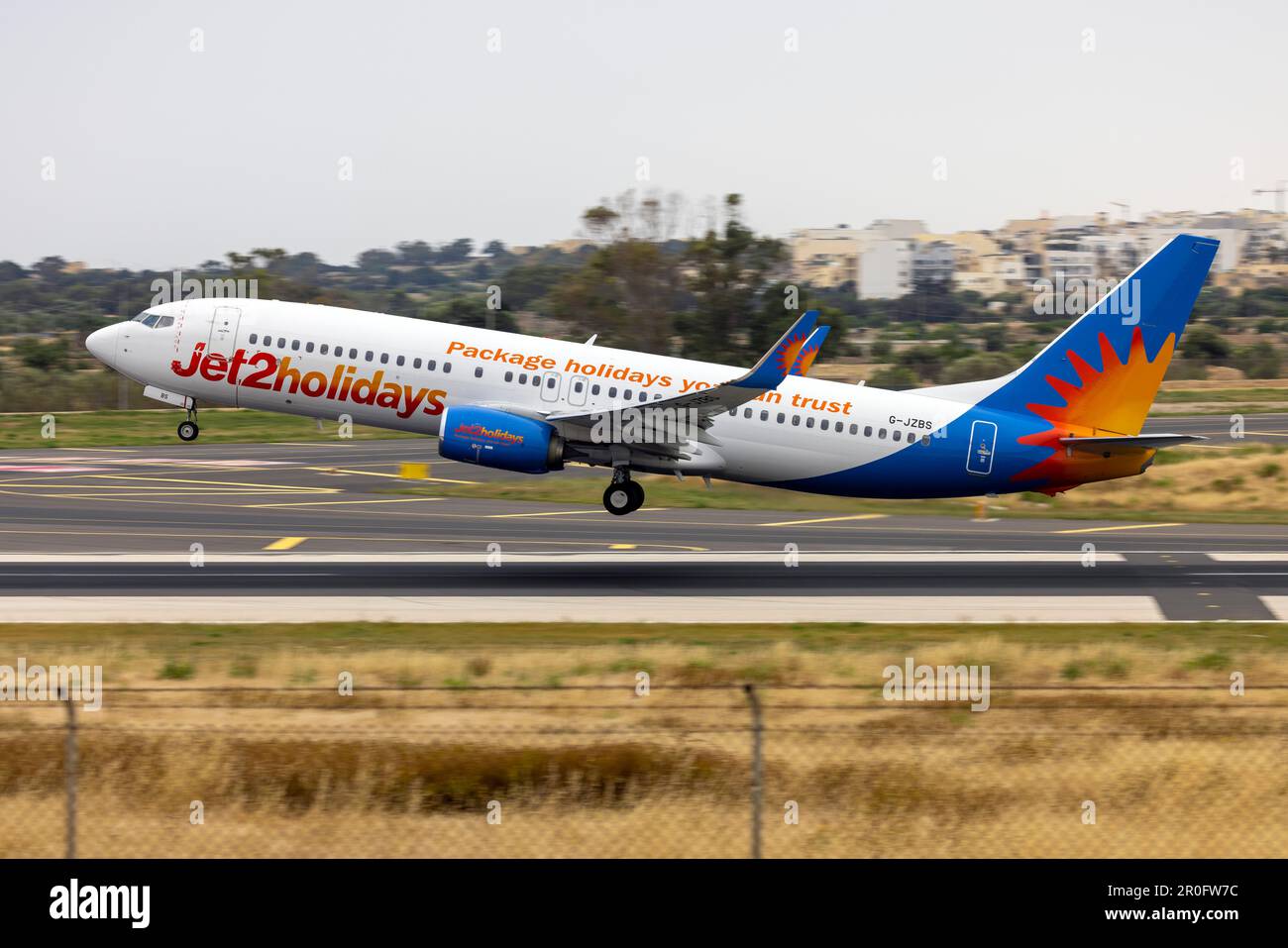 Jet2 Holidays Boeing 737-800 (REG: G-JZBS) taking off from runway 13 ...