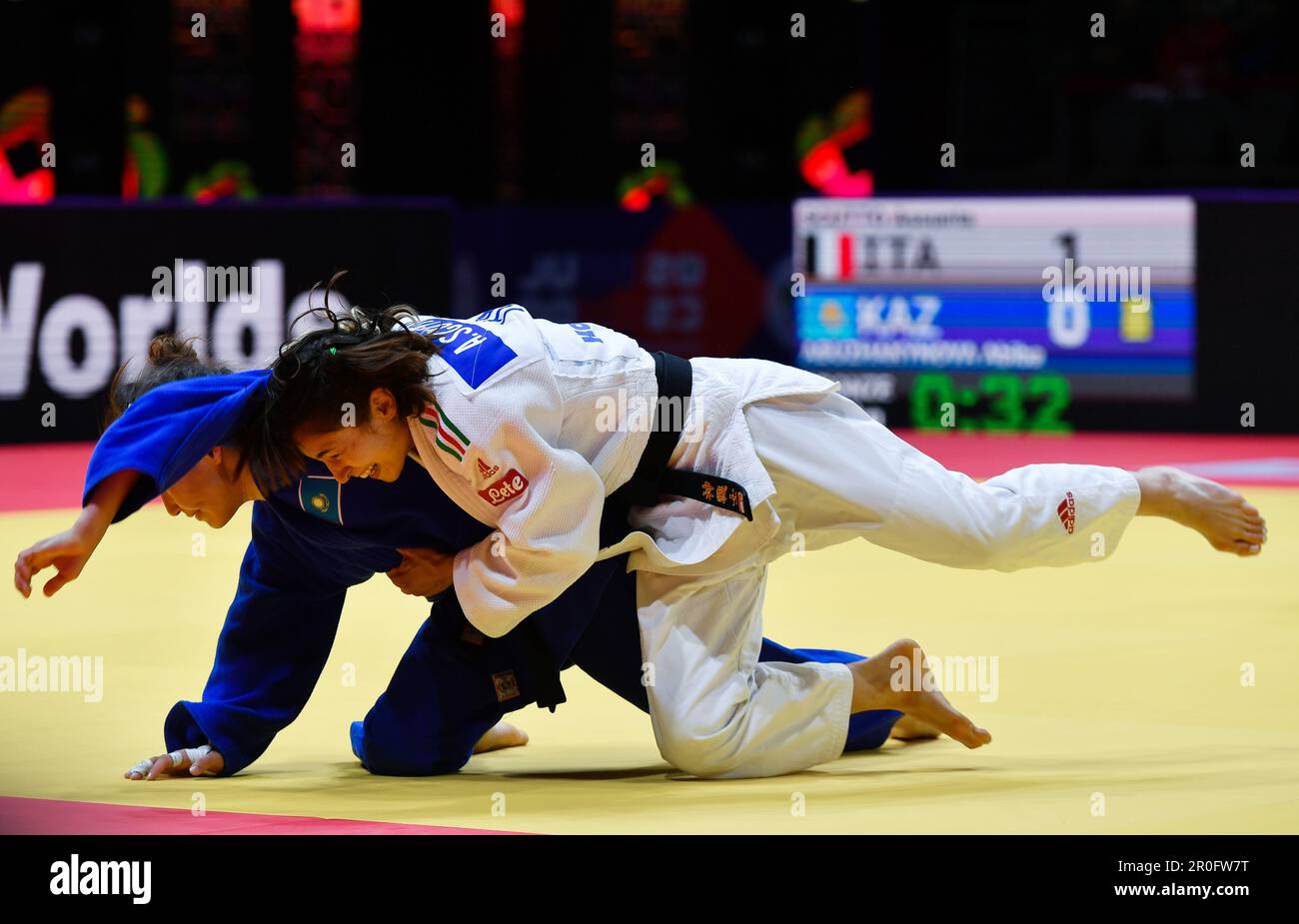 Doha, Qatar, 7 May 2023. Assunta Scutto of Italy competes against Abiba ...