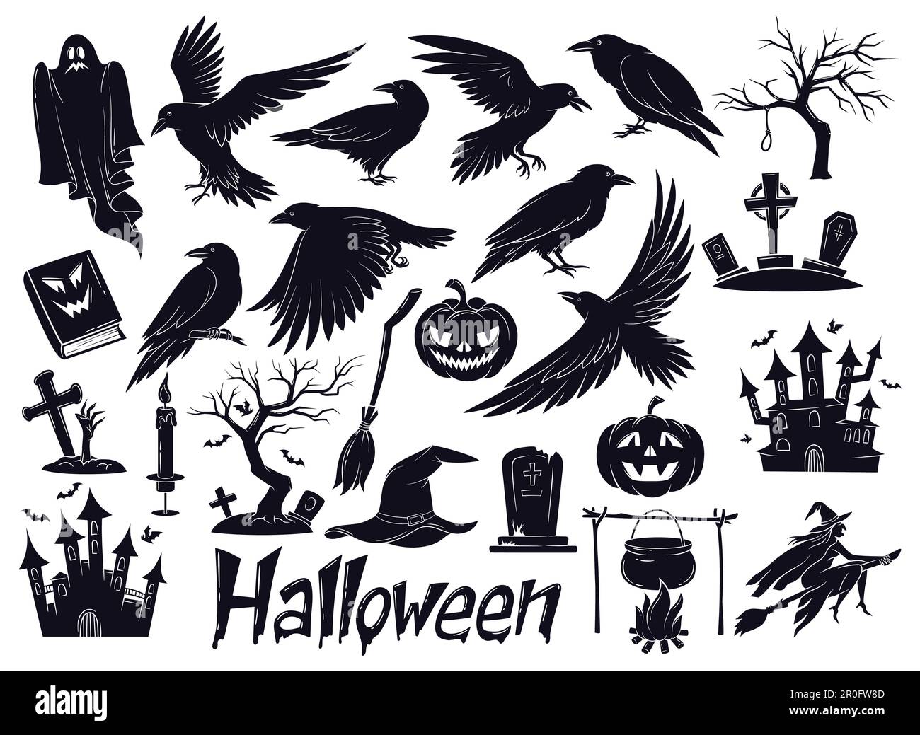 Halloween set with crows Stock Vector Image & Art - Alamy Halloween set with crows Stock Vector Image & Art - Alamy