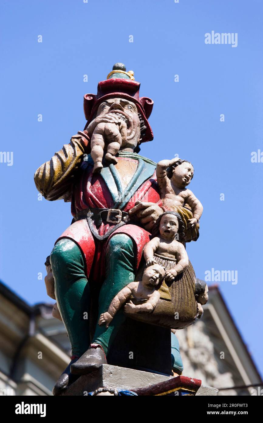 Sculpture of an ogre eating a child, Kindlifresserbrunnen ...