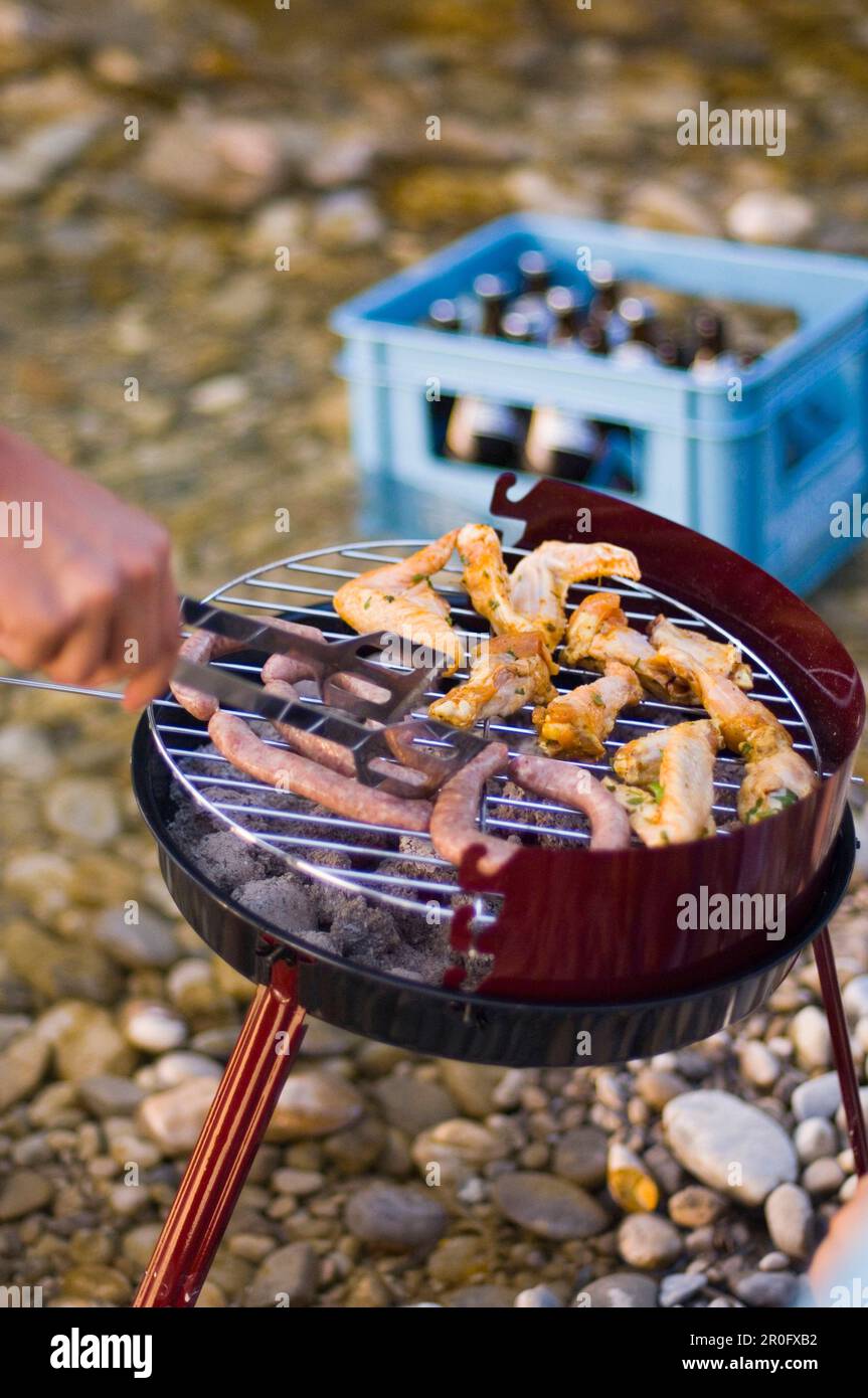 Barbecue at river Isar, Munich, Bavaria, Germany Stock Photo - Alamy