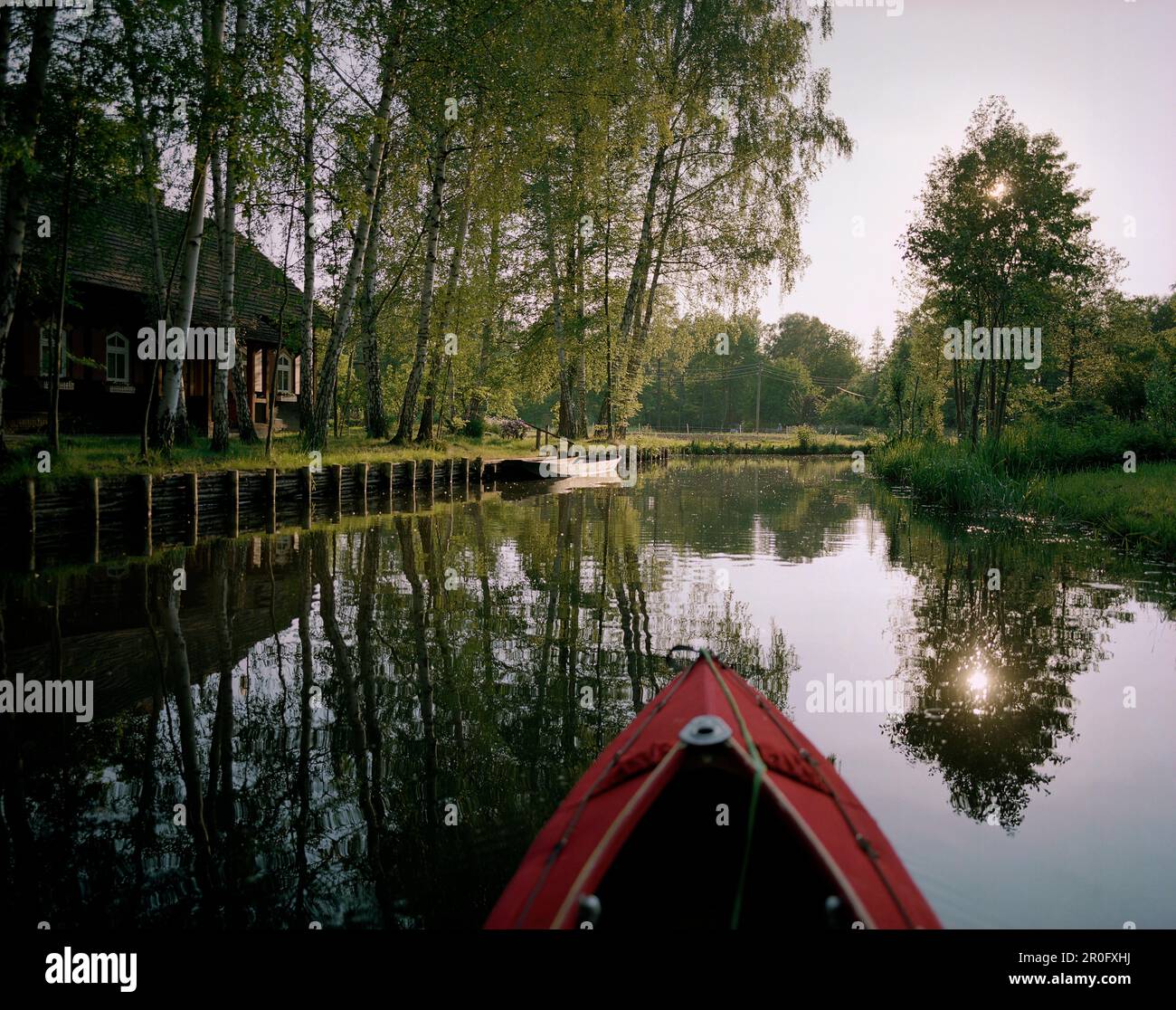 Kayaking in Spreewald, Lehde, Brandenburg, Germany Stock Photo - Alamy
