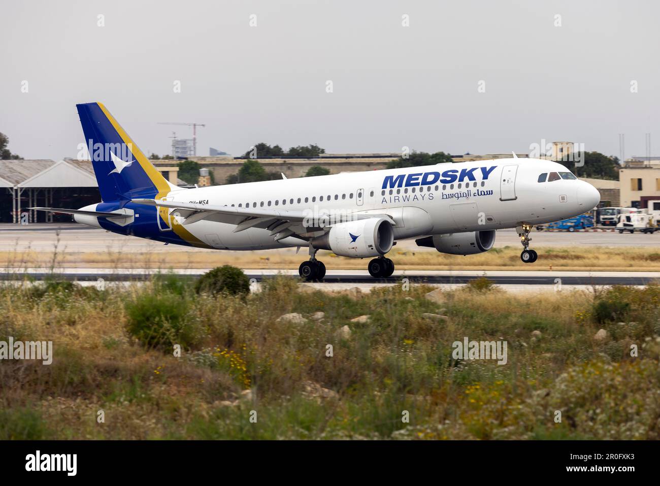 MedSky Airways Airbus A320-214 (Reg.: 9H-MSA) operating a flight from ...