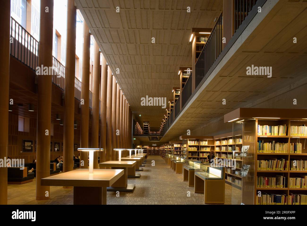 Reading room of the Saxon State Library, Dresden, Saxony, Germany Stock ...