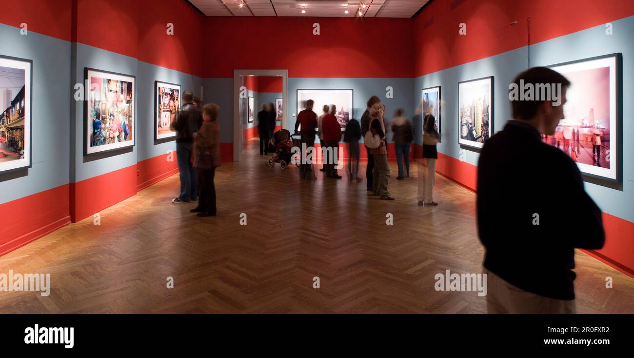 People visiting the Museum fur Kunst und Gewerbe, Hamburg, Germany ...