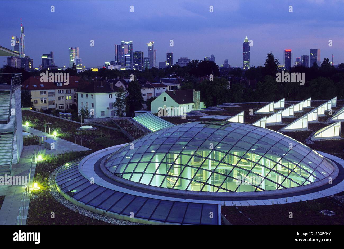 German National Library at night, Frankfurt am Main, Hesse, Germany ...