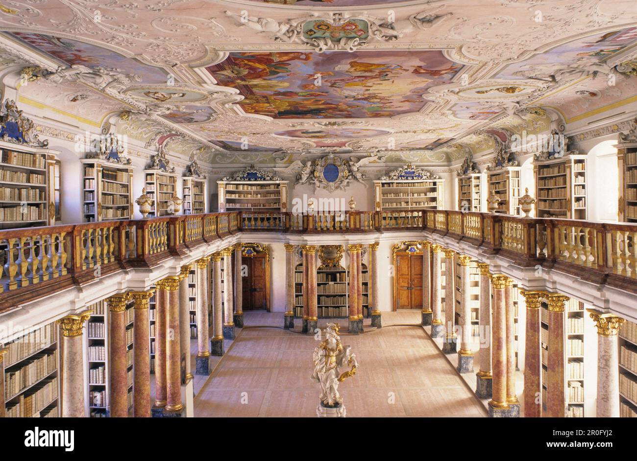 Monastic library, Ottobeuren Abbey, Ottobeuren, Bavaria, Germany Stock ...