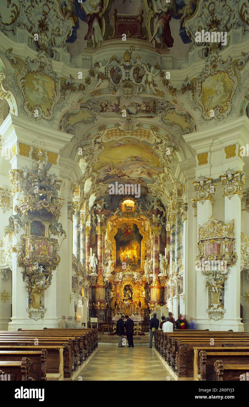Inside the Wies Church, Wies, Steingaden, Bavaria, Germany Stock Photo ...