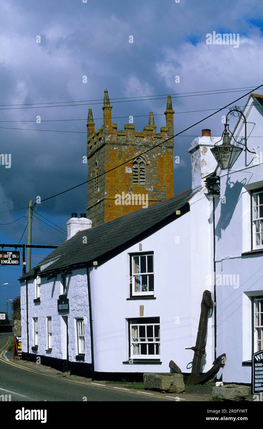 Europe, Great Britain, England, Cornwall, Land's End, Pub The first Inn ...