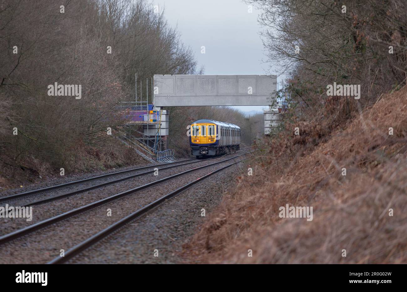 Northern Rail class 769 bi mode flex train passing Westhoughton while ...