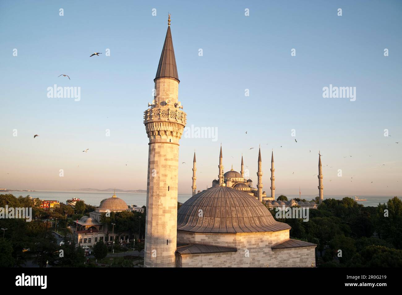 Blue Mosque, Sultan Ahmed Mosque, Sultanahmet Camii and Firuz Aga Mosque, Firuz Aga Camii ...