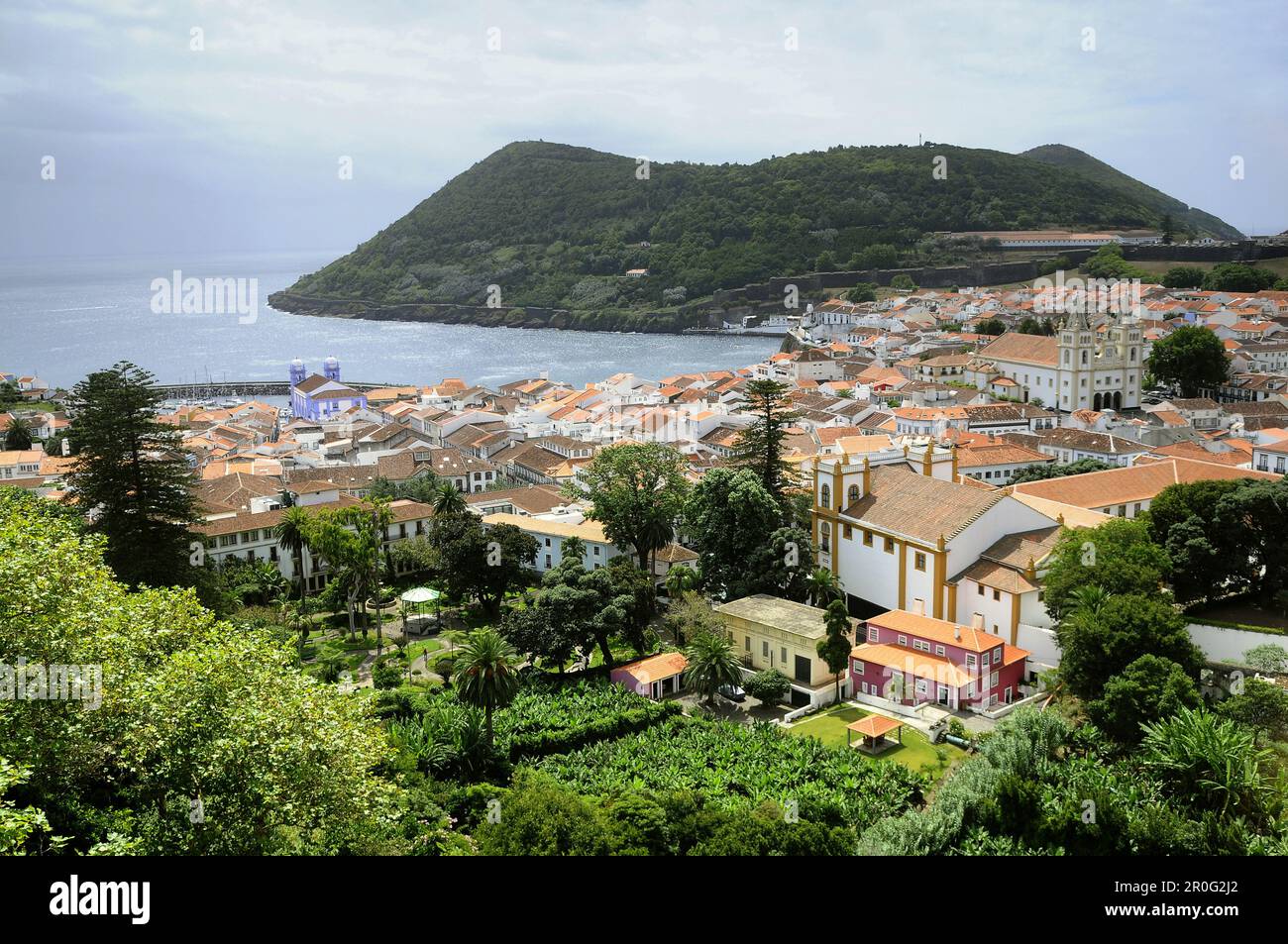 View from Alto da Memoria, Angra do Heroismo, Terceira Island, Azores ...