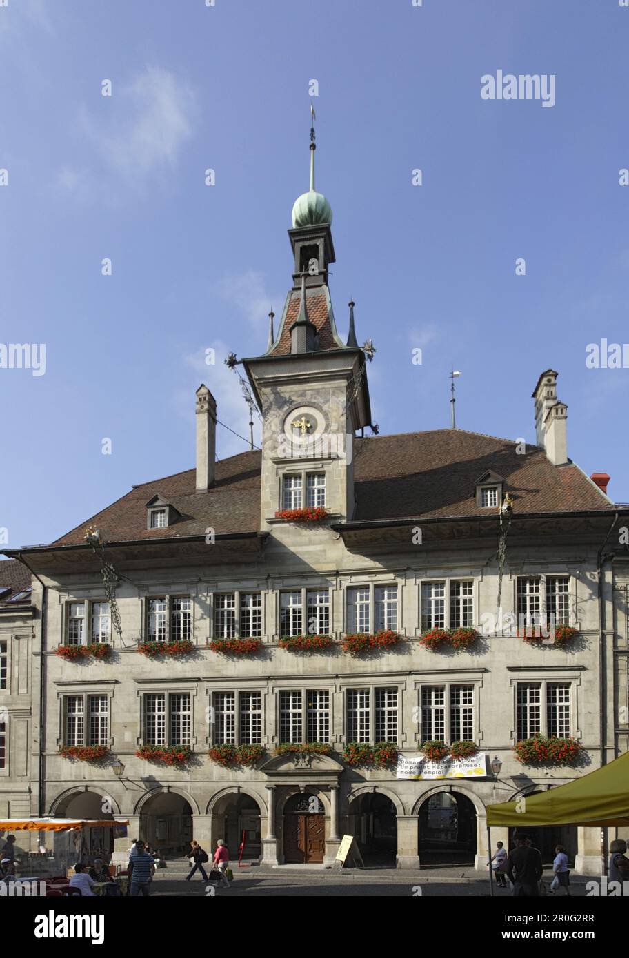 Town Hall, Old Town, Lausanne, Canton of Vaud, Switzerland Stock Photo ...