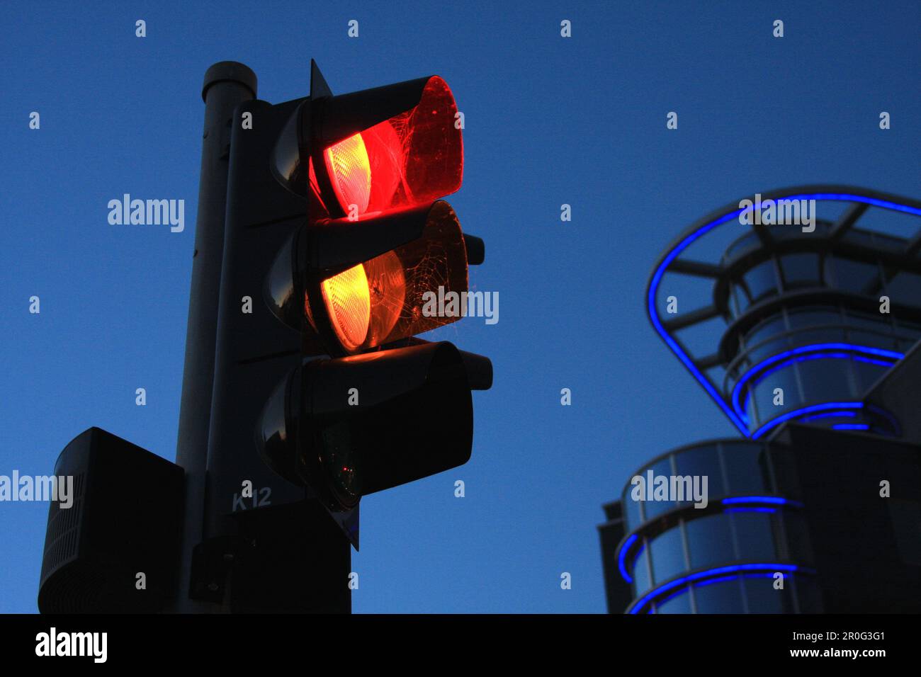 Traffic Light changing from red to amber, Berlin, Germany Stock Photo ...