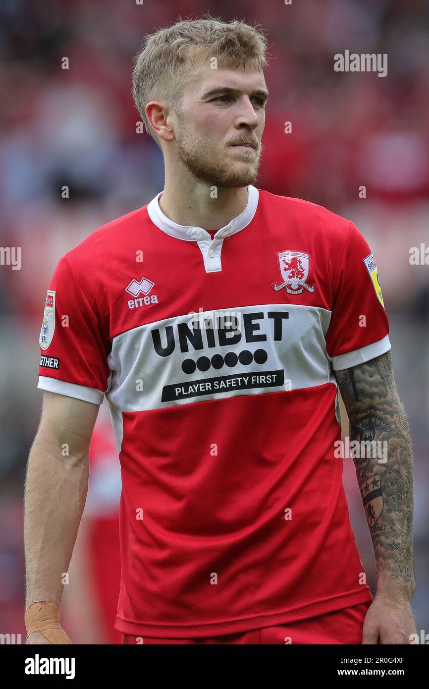 Riley McGree #8 of Middlesbrough during the Sky Bet Championship match ...