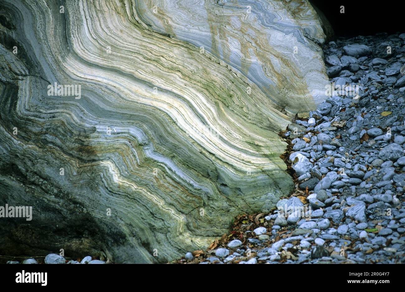 Polished marble and stones at the Mystery Valley in Taroko National ...
