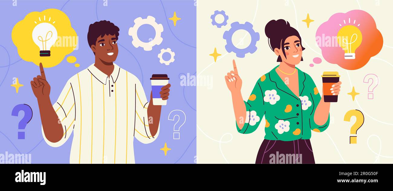 Brainstorming ideas set Stock Vector Image & Art - Alamy