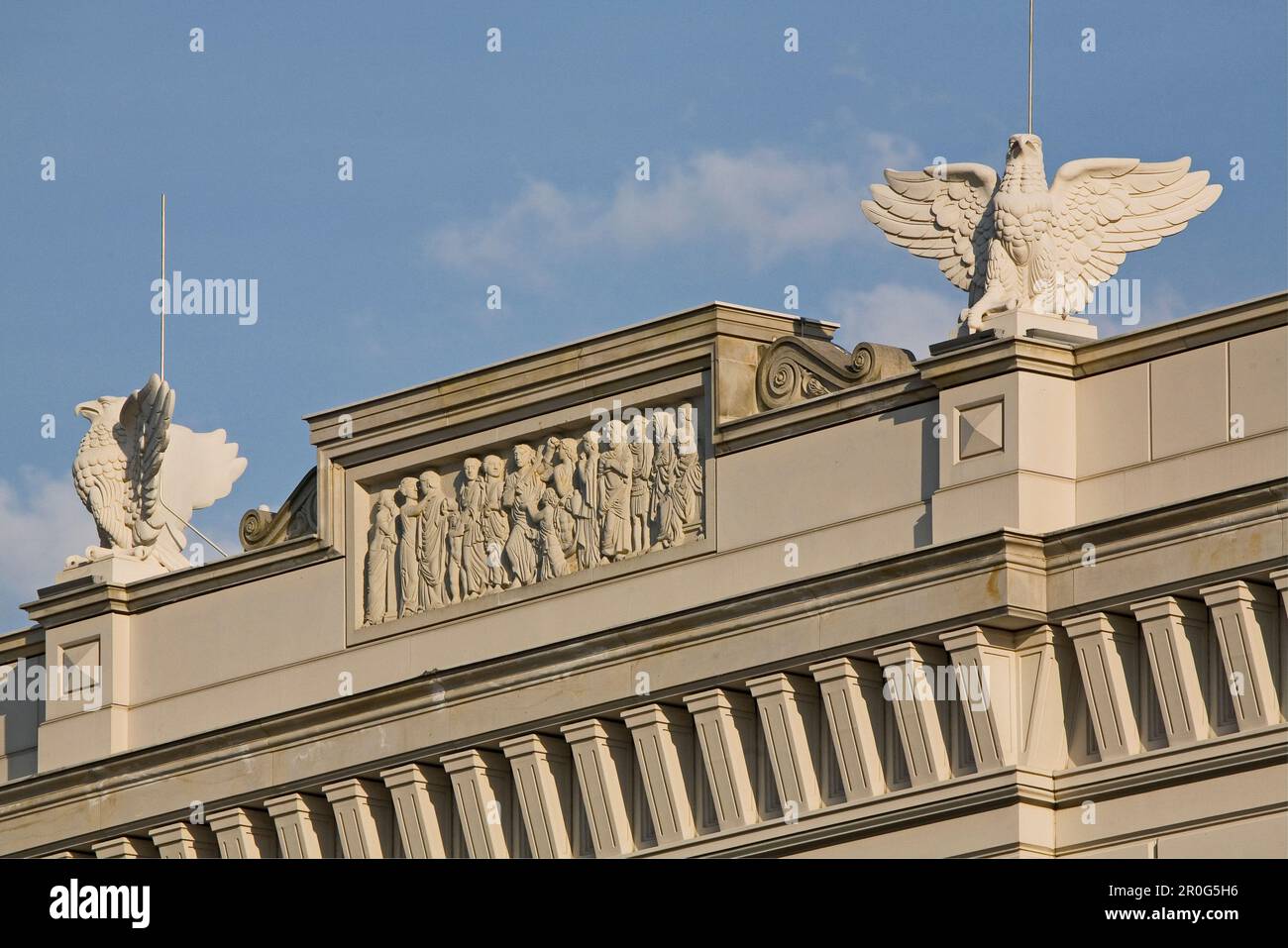 roof figures, former Garrison headquarters, Berlin Stock Photo - Alamy