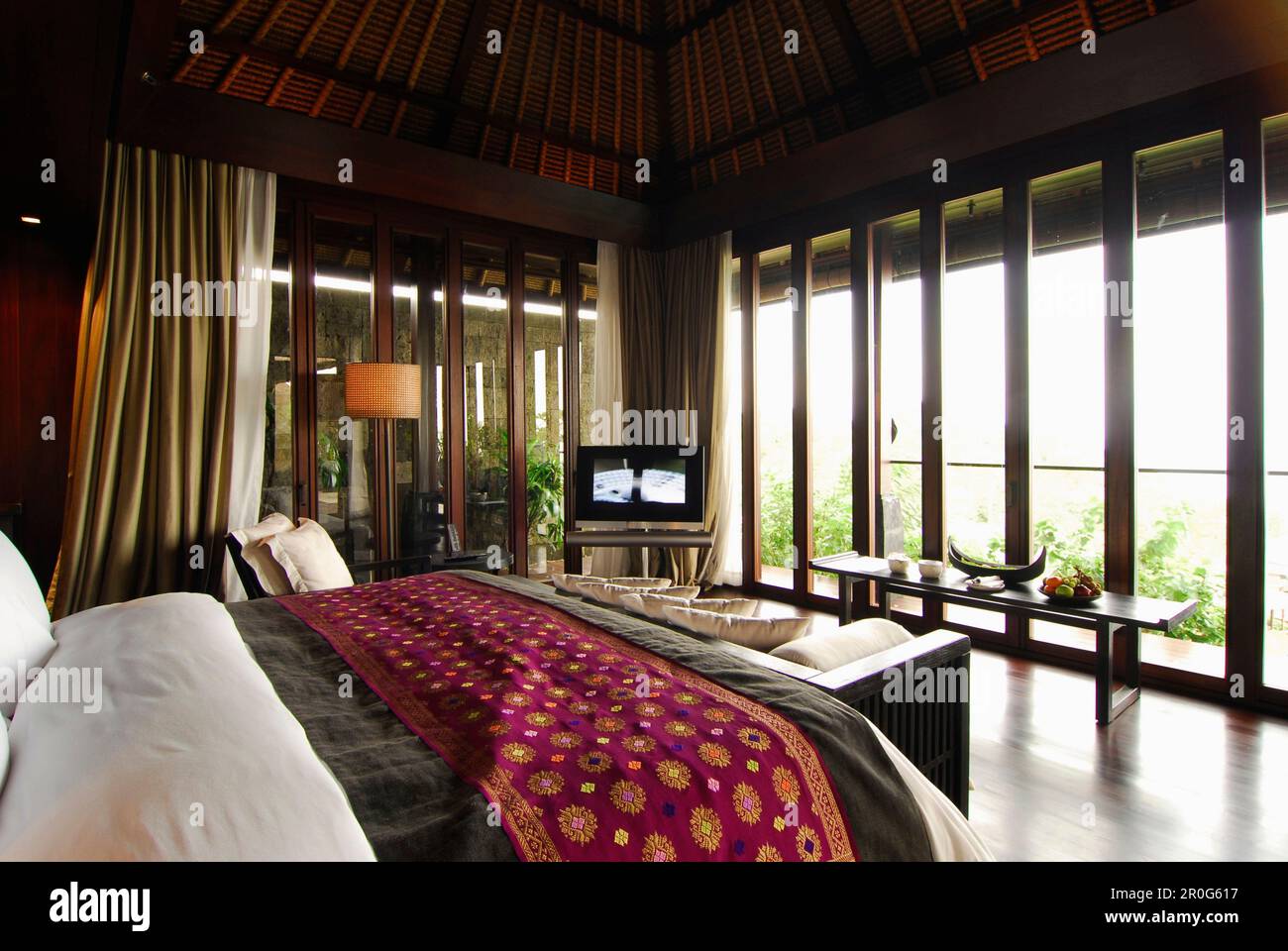 Bed at a bungalow at Bulgari Resort, Bukit Badung, Southern Bali ...