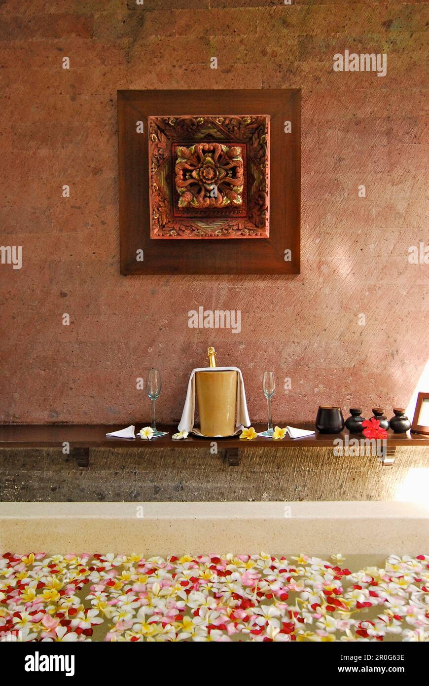 Interior view of the spa at the Chedi Club, GHM Hotel, Ubud, Bali ...