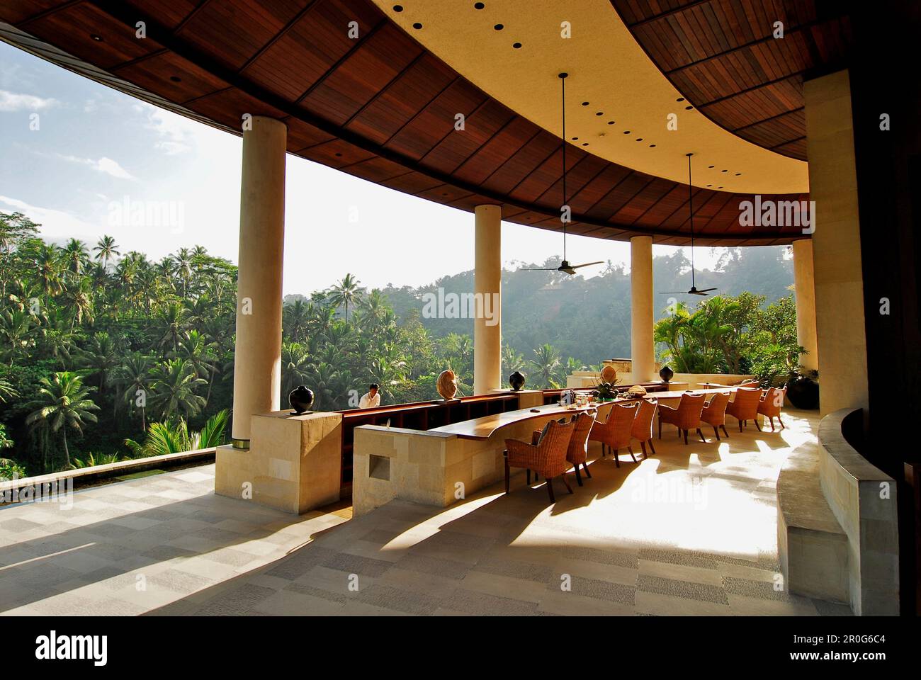 Deserted bar with a view, Hotel Four Seasons at Sayan, Ubud, Central ...
