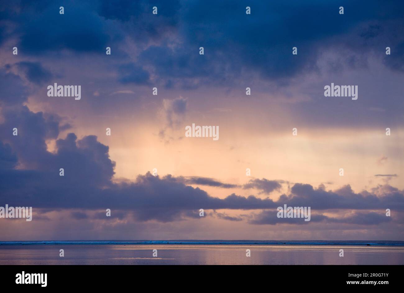 Rain Clouds over Ocean, Peleliu Island, Micronesia, Palau Stock Photo ...
