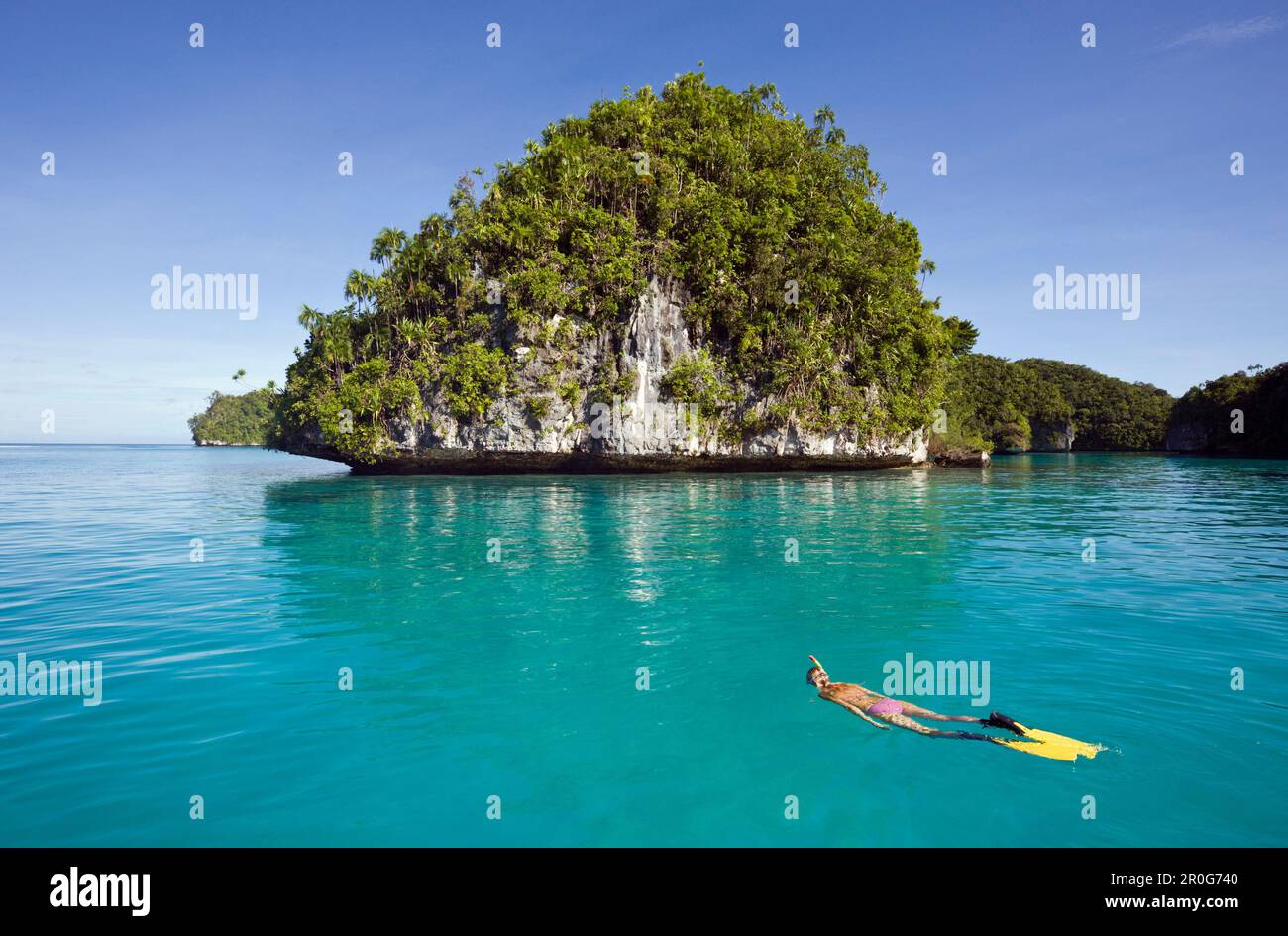 Snorkeling Rock Islands, Micronesia, Palau Stock Photo - Alamy