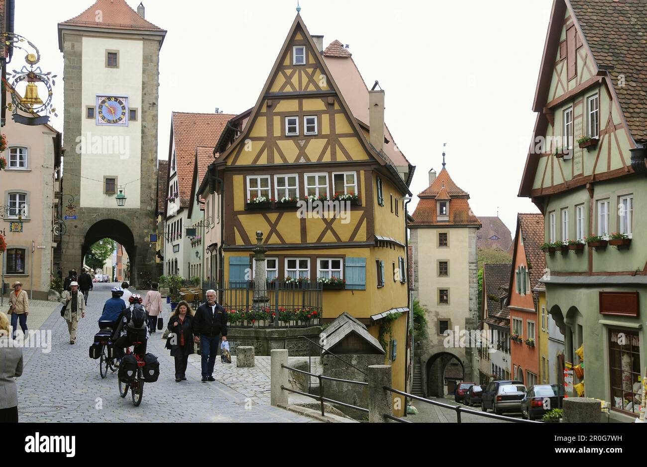 Ploenlein and Siebers Tower, Rothenburg ob der Tauber, Middle Franconia ...
