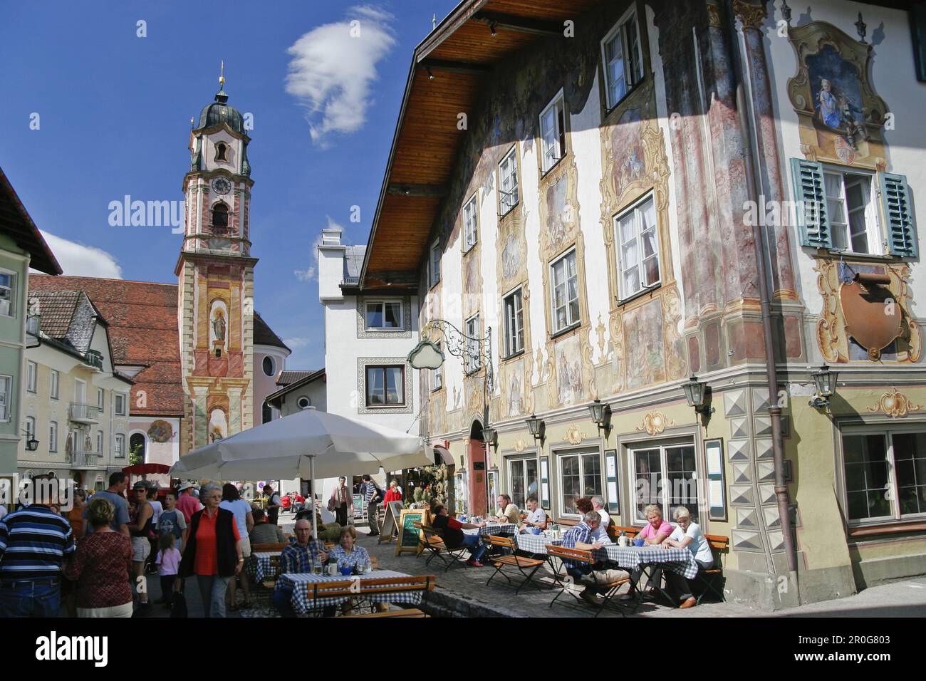 Pedestrian area, Mittenwald, Upper Bavaria, Bavaria, Germany Stock ...