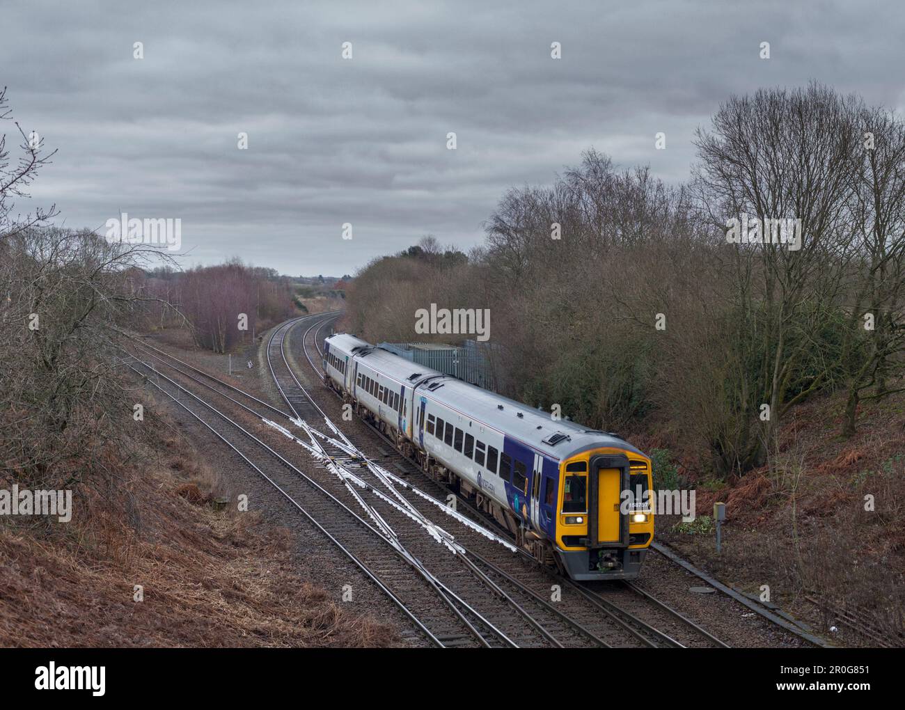 Northern Rail class 158 sprinter train 158757 passing Crow nest ...