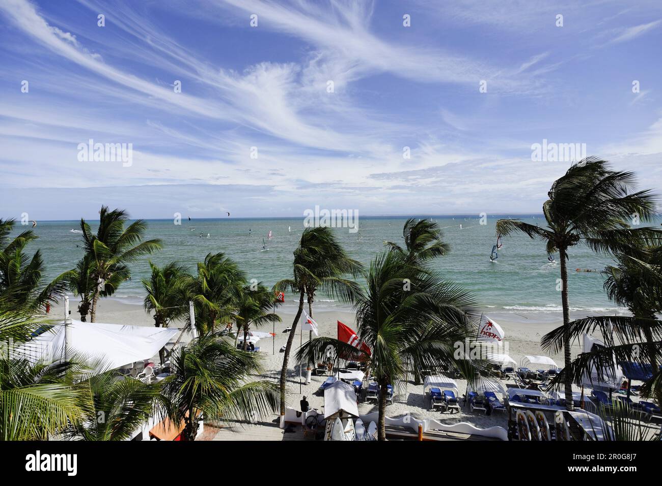 View over Playa El Yaque, Isla Margarita, Nueva Esparta, Venezuela ...