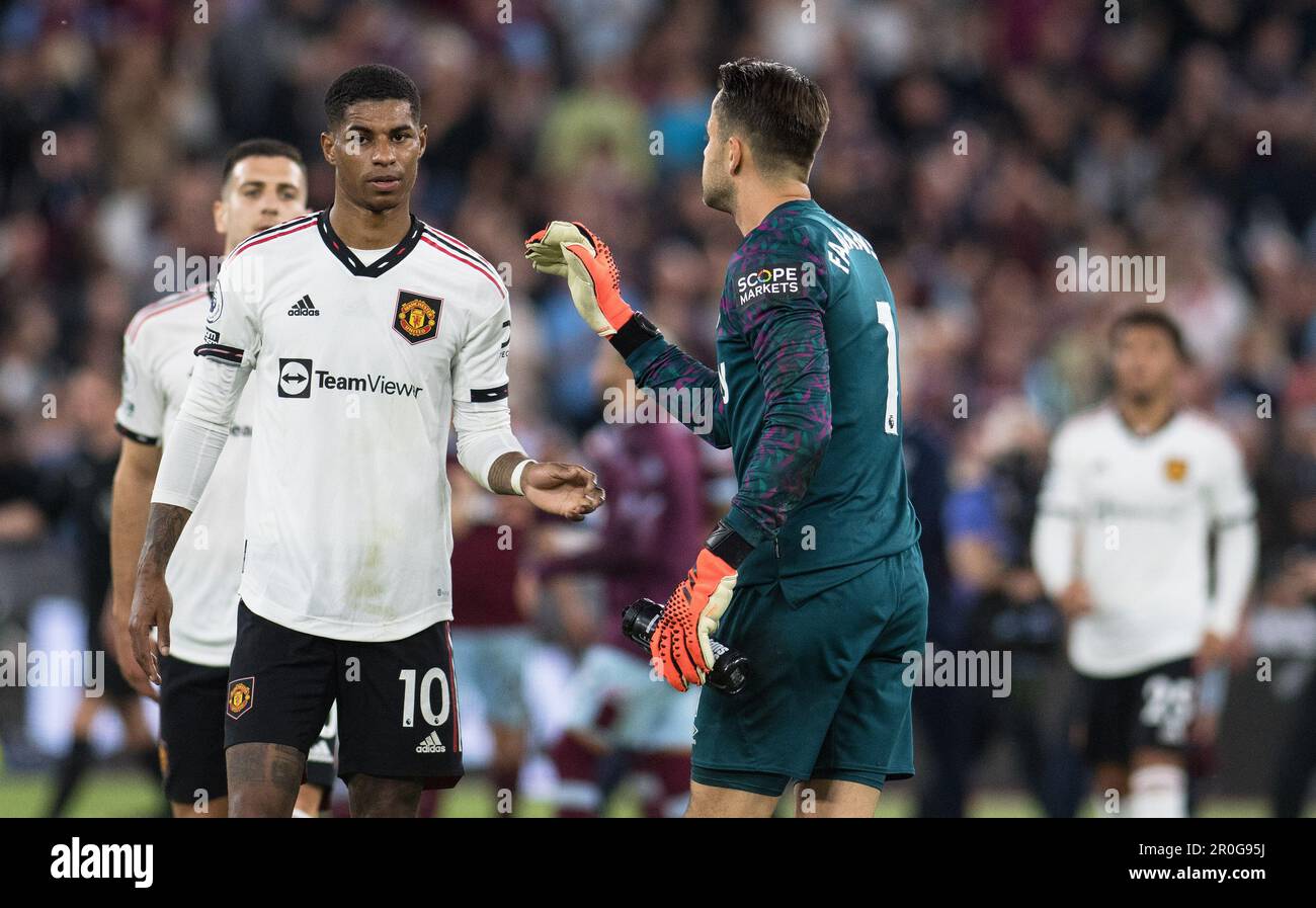 London, UK. 07th May, 2023. Marcus Rashford of Manchester Utd looking ...