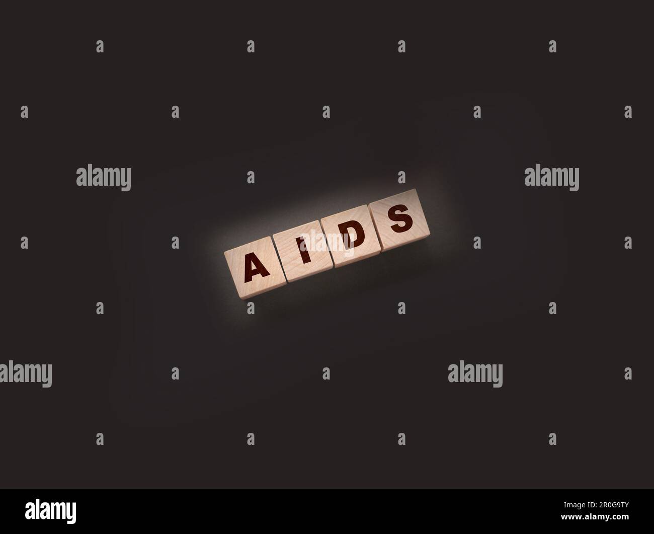 AIDS letters on wooden cubes. STD sexually transmitted diseases Stock ...