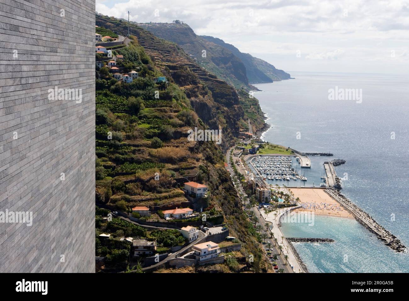 View of Calheta Beach and Marina from Casa das Mudas Arts Centre ...