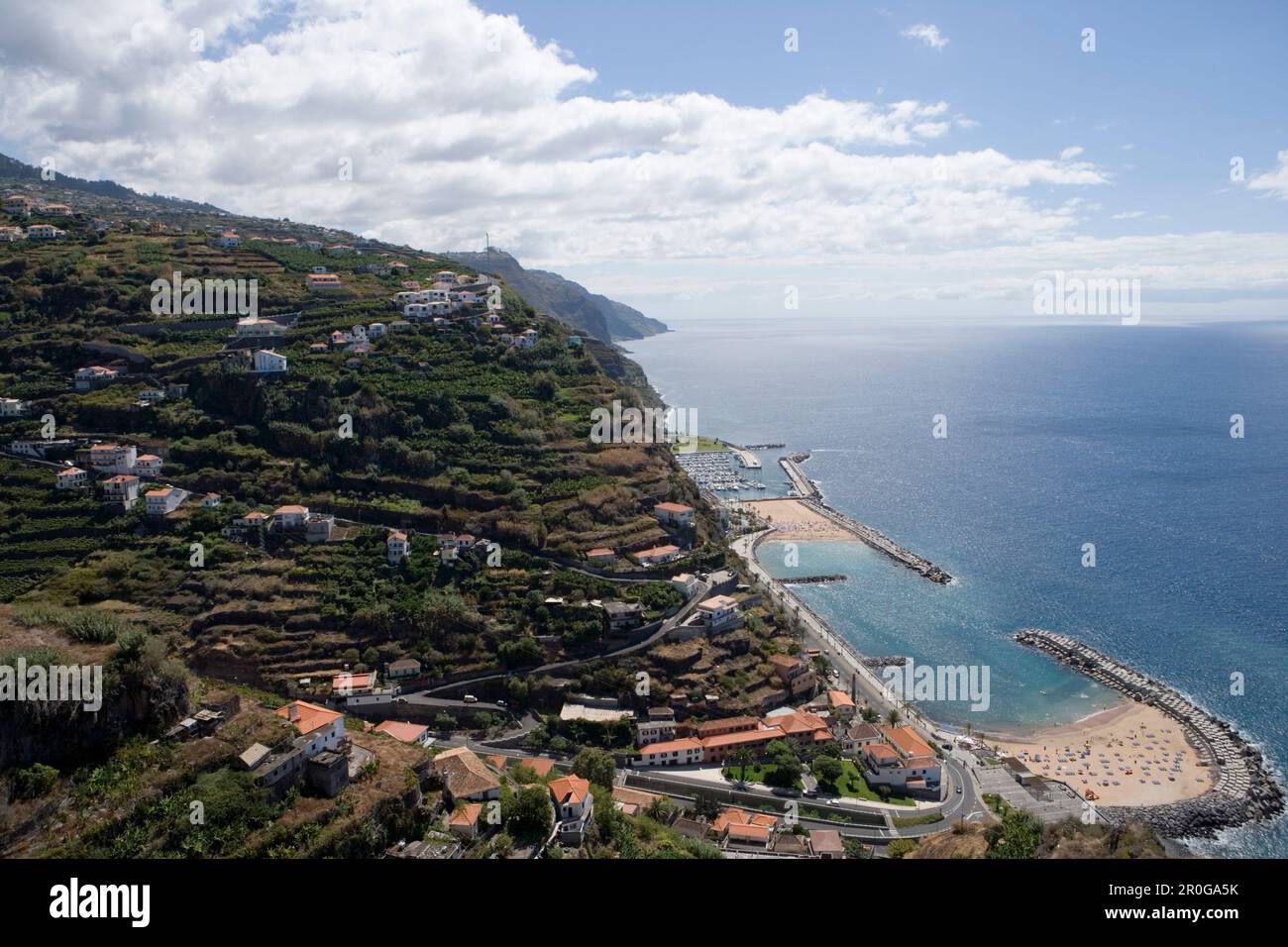 View of Calheta Beach and Marina from Casa das Mudas Arts Centre ...